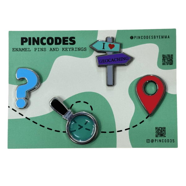Enamel Pin - Geocaching Set of 4 Pins | Escape Rooms by ELUDE