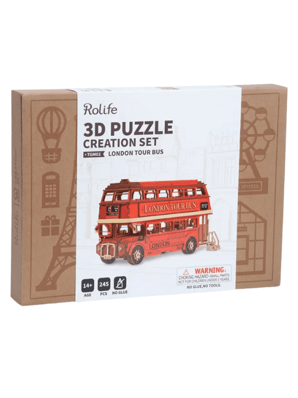 Rolife 3D Puzzle Creation Set - London Tour Bus TGM02 | Escape Rooms by ELUDE
